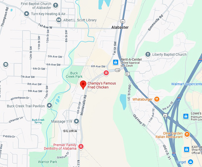 16. champy's famous fried chicken map