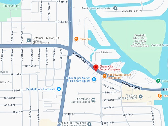 16. charm city burger company map