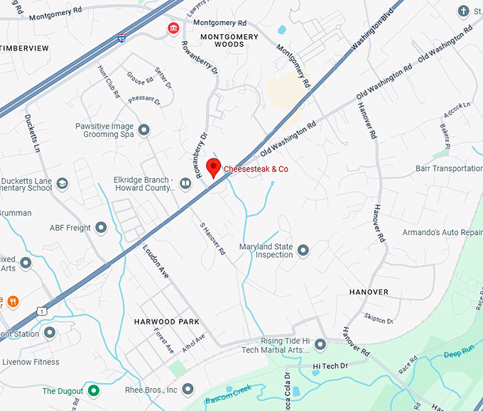 16. cheesesteak & co. map