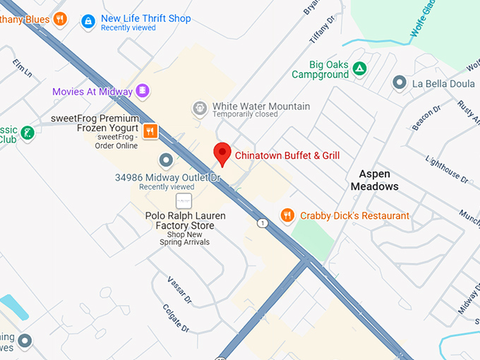 16. chinatown buffet & grill map