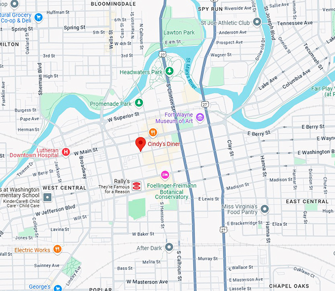 16. cindy's diner map