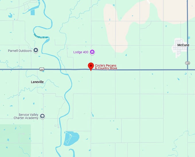 16. circle's pecans & country store map