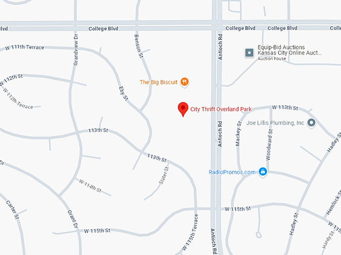 16. city thrift overland park map