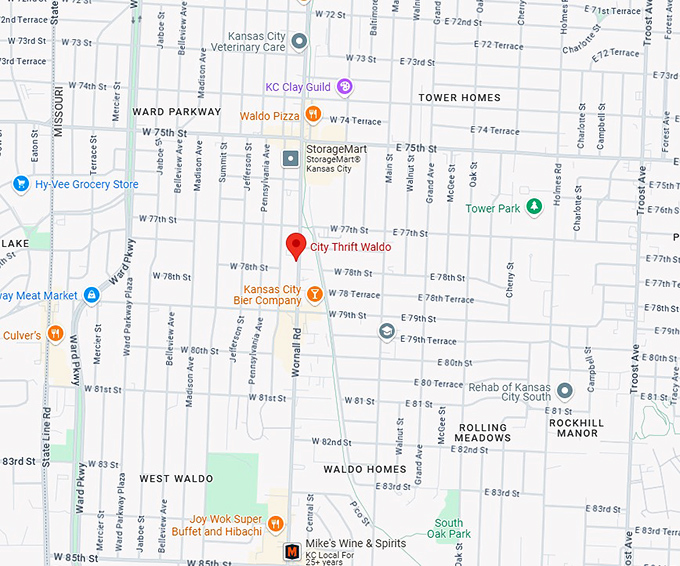 16. city thrift waldo map