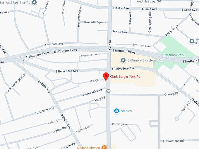 16. clark burger york rd map