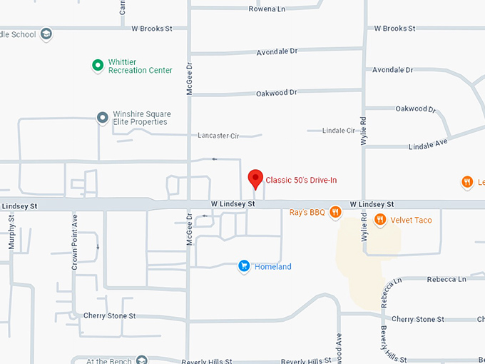 16. classic 50's drive in map