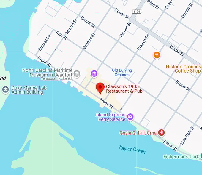 16. clawson's 1905 restaurant & pub map