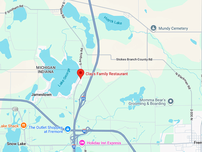 16. clay's family restaurant map