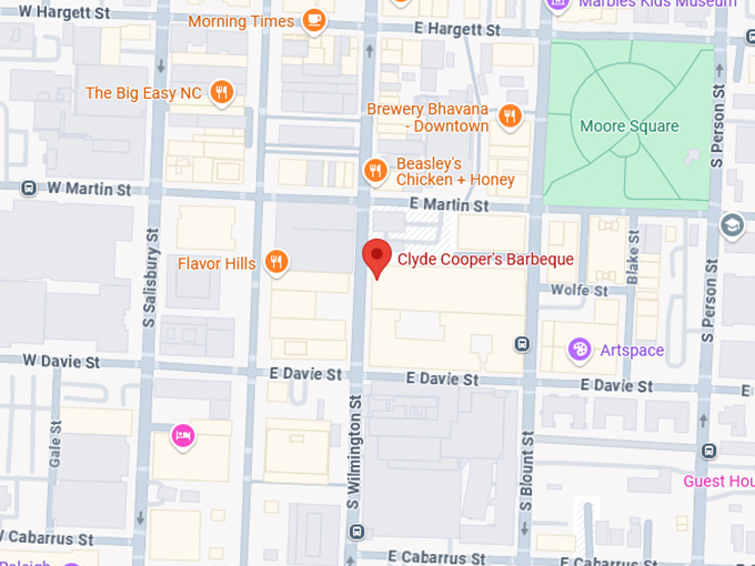 16. clyde cooper's barbeque map