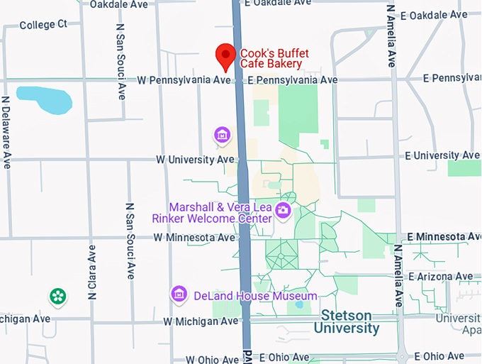 16. cook's buffet cafe bakery map