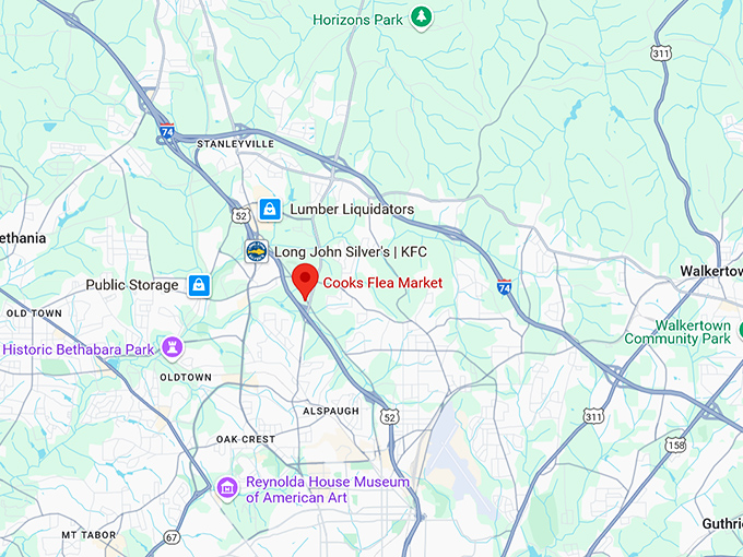 16. cooks flea market map