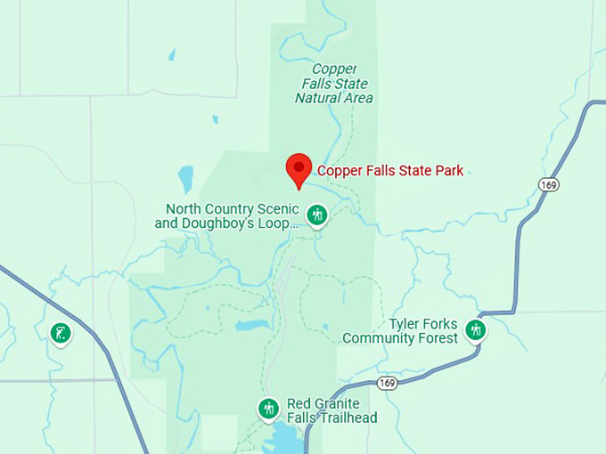 16. copper falls state park map