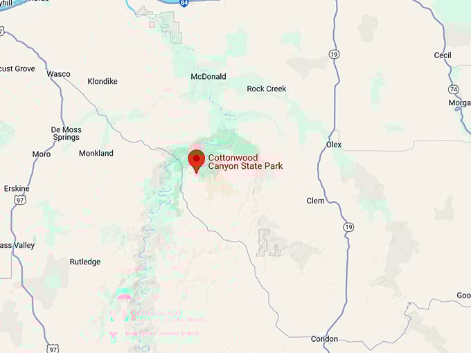 16. cottonwood canyon state park map
