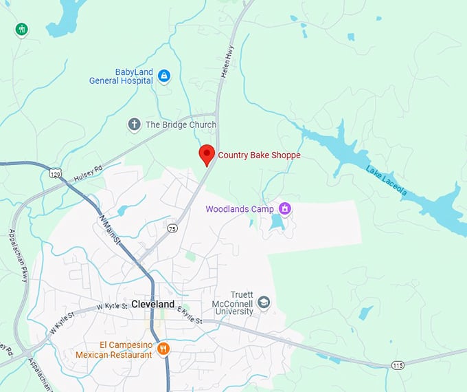 16. country bake shoppe map