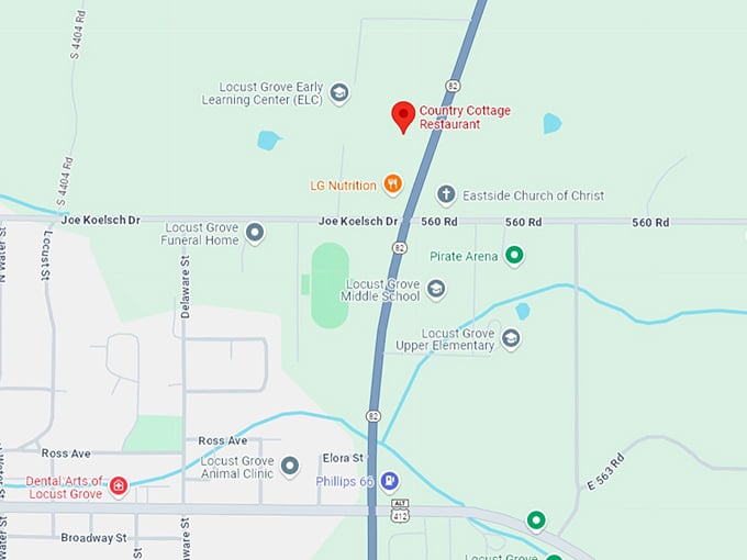 16. country cottage restaurant map