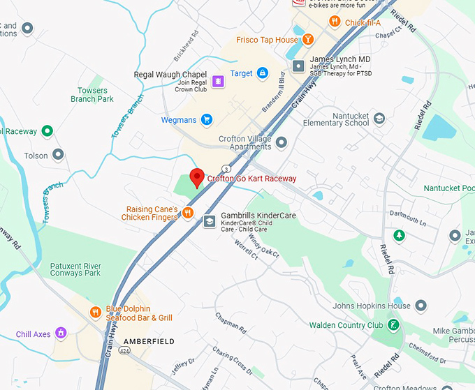 16. crofton go kart raceway map