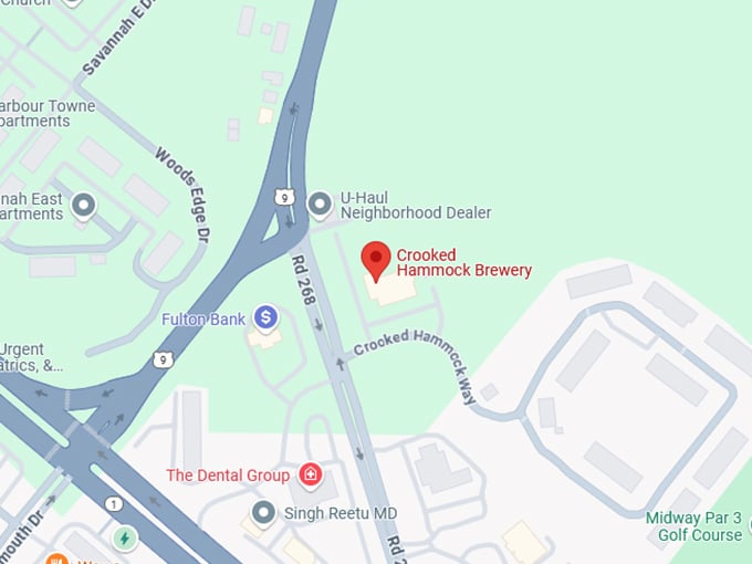 16. crooked hammock brewery map