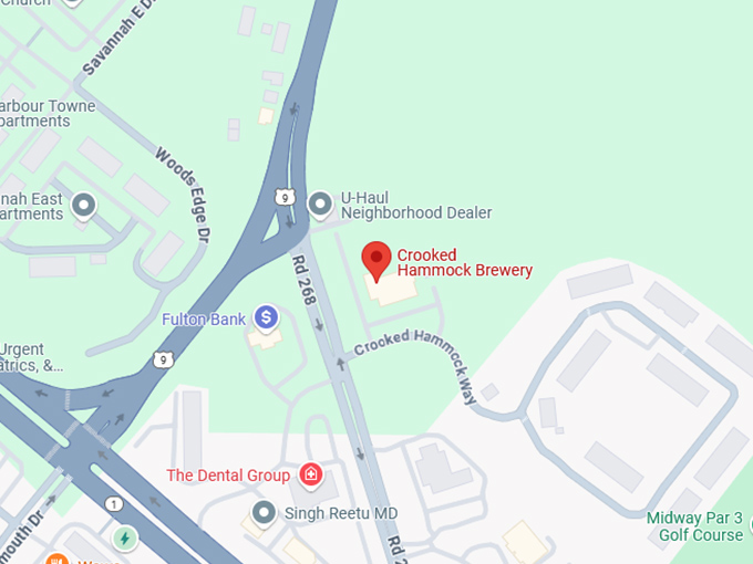 16. crooked hammock brewery map