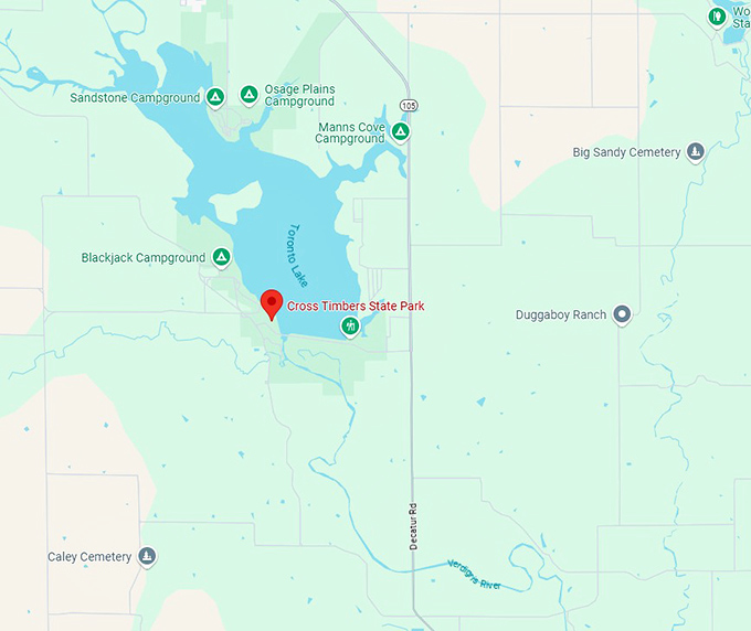16. cross timbers state park map