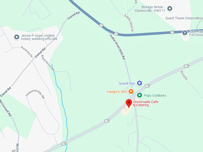 16. crossroads cafe & catering map