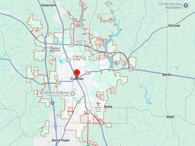 16. cullman alabama map