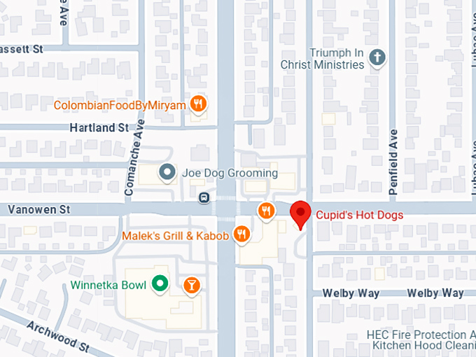 16. cupid's hot dogs map