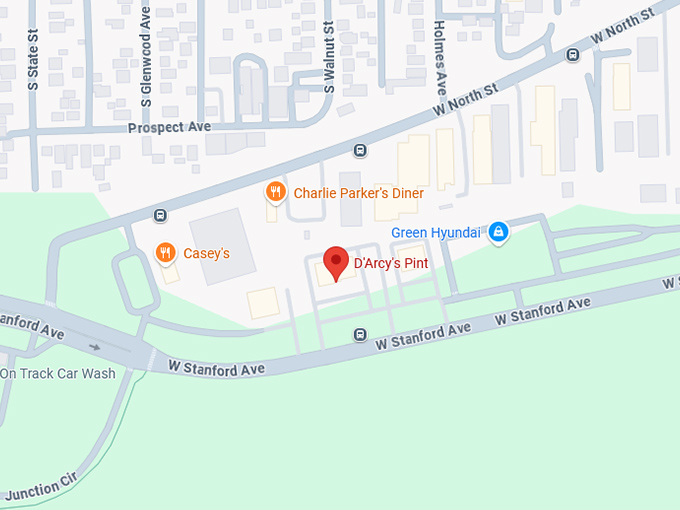 16. d'arcy's pint map