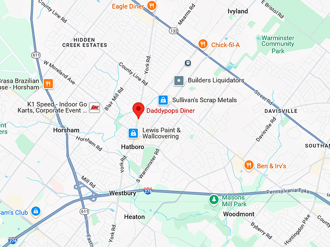 16. daddypops diner map