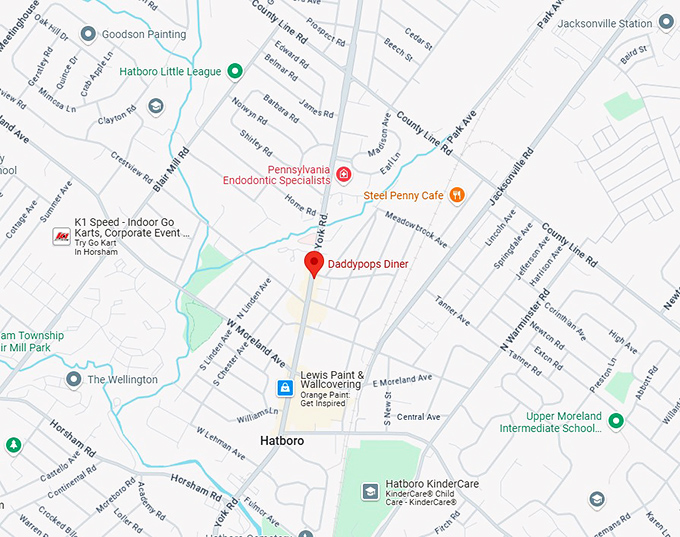 16. daddypops diner map