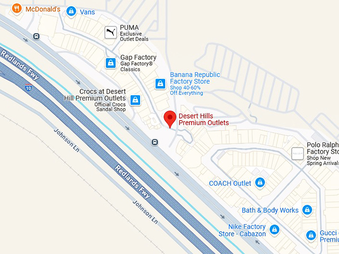 16. desert hills premium outlets map