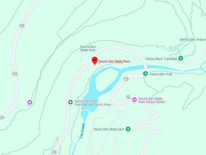 16. devil's den state park map