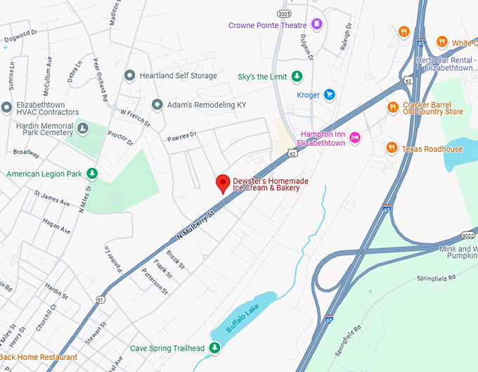 16. dewster's homemade ice cream & bakery map
