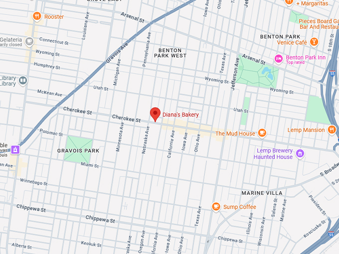 16. diana's bakery map