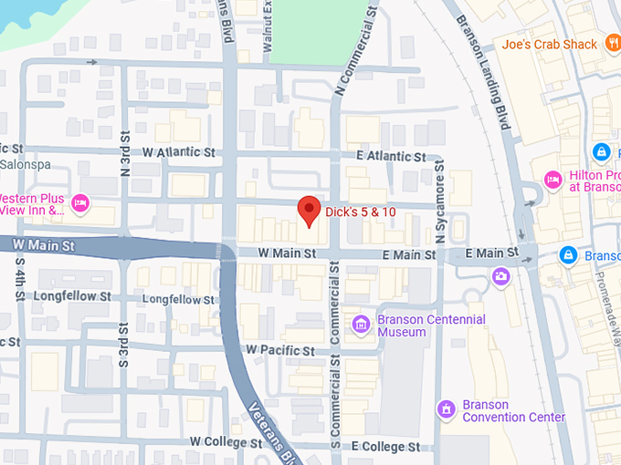 16. dick's 5 & 10 map