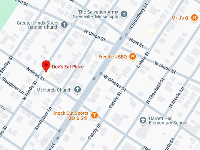 16. doe's eat place map