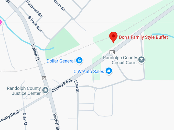 16. don's family style buffet map