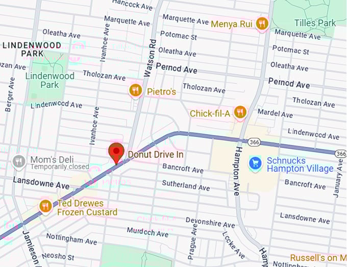 16. donut drive in map