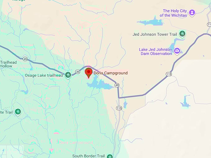 16. doris campground map