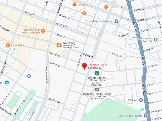 16. doumar's cones & barbecue map