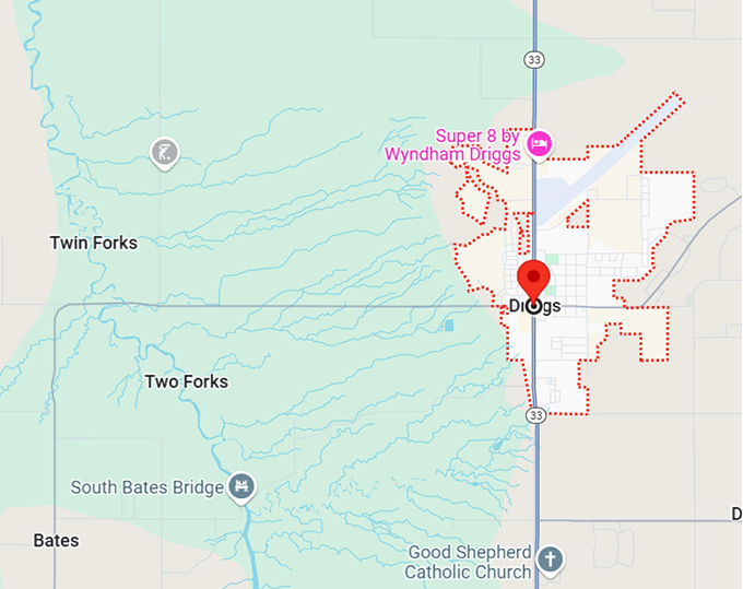 16. driggs idaho map