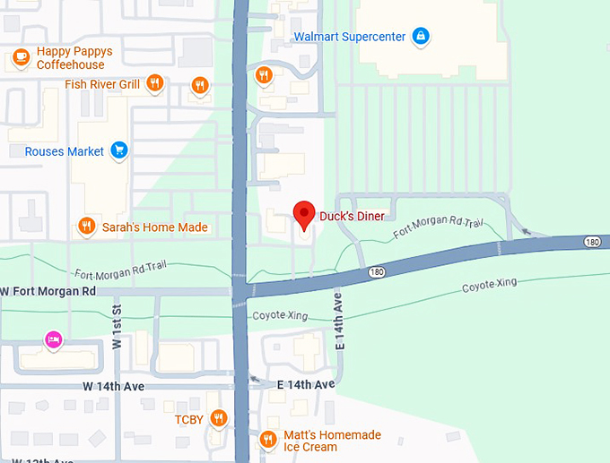 16. duck’s diner map