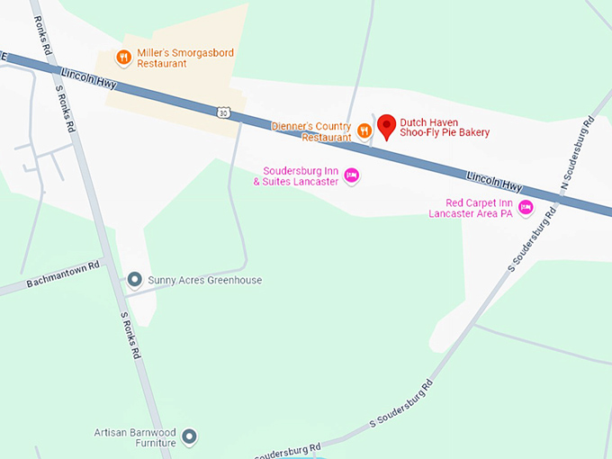 16. dutch haven shoo fly pie bakery map