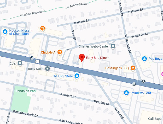 16. early bird diner map