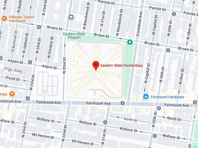 16. eastern state penitentiary map