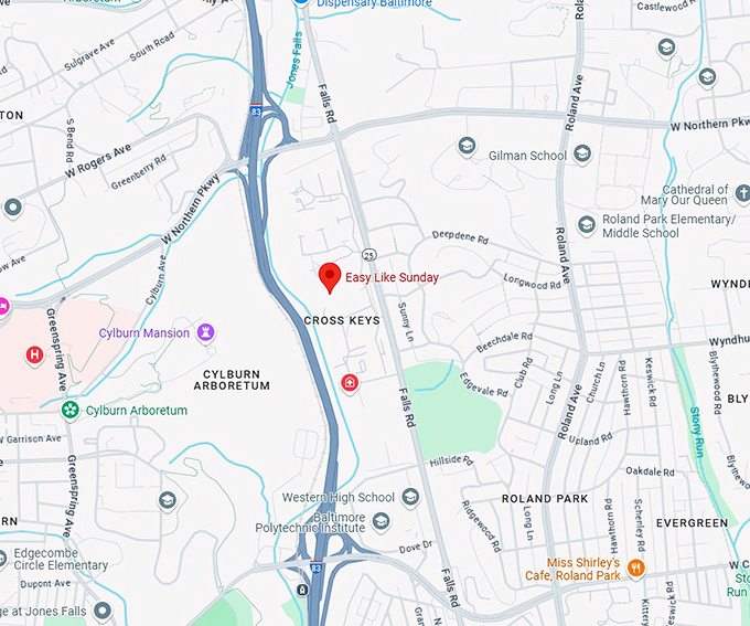 16. easy like sunday map