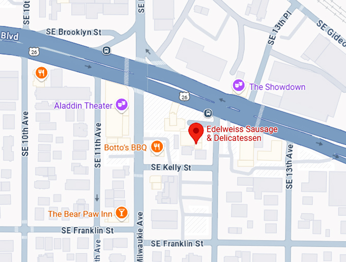 16. edelweiss sausage & delicatessen map