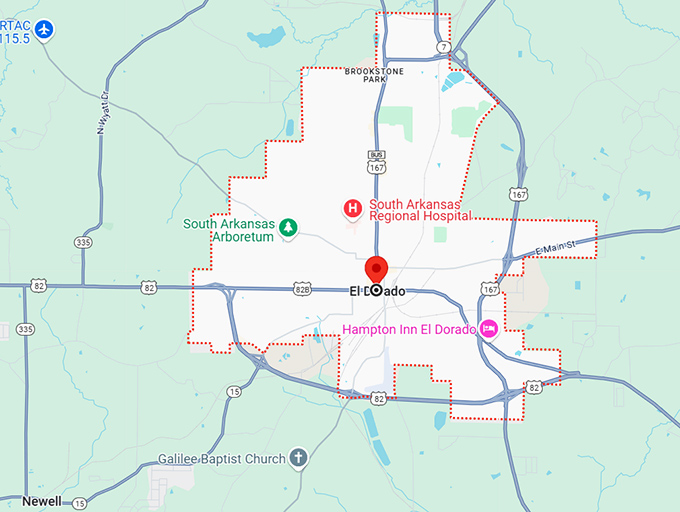 16. el dorado arkansas map