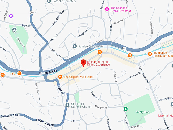 16. enchanted forest dining experience map