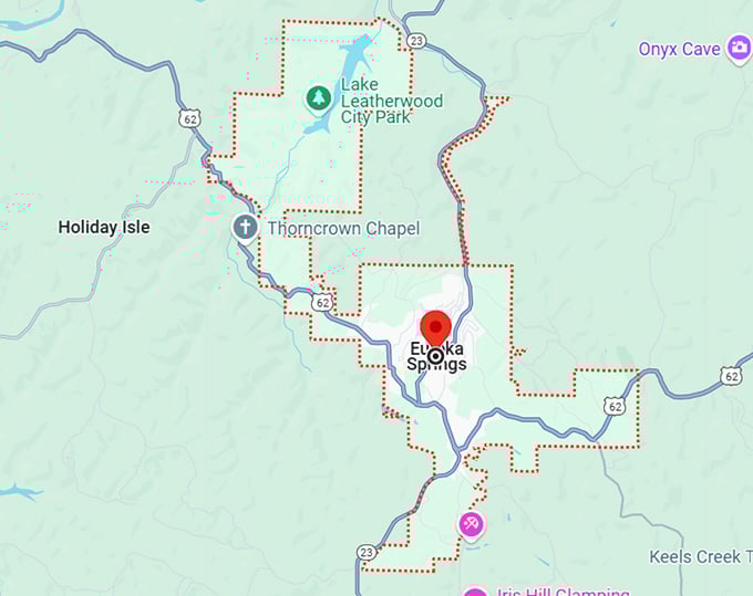 16. eureka springs arkansas map