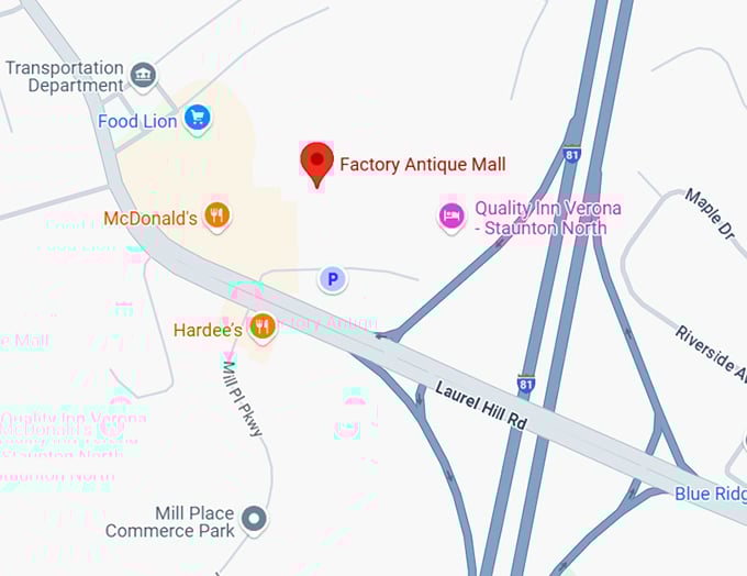16. factory antique mall map
